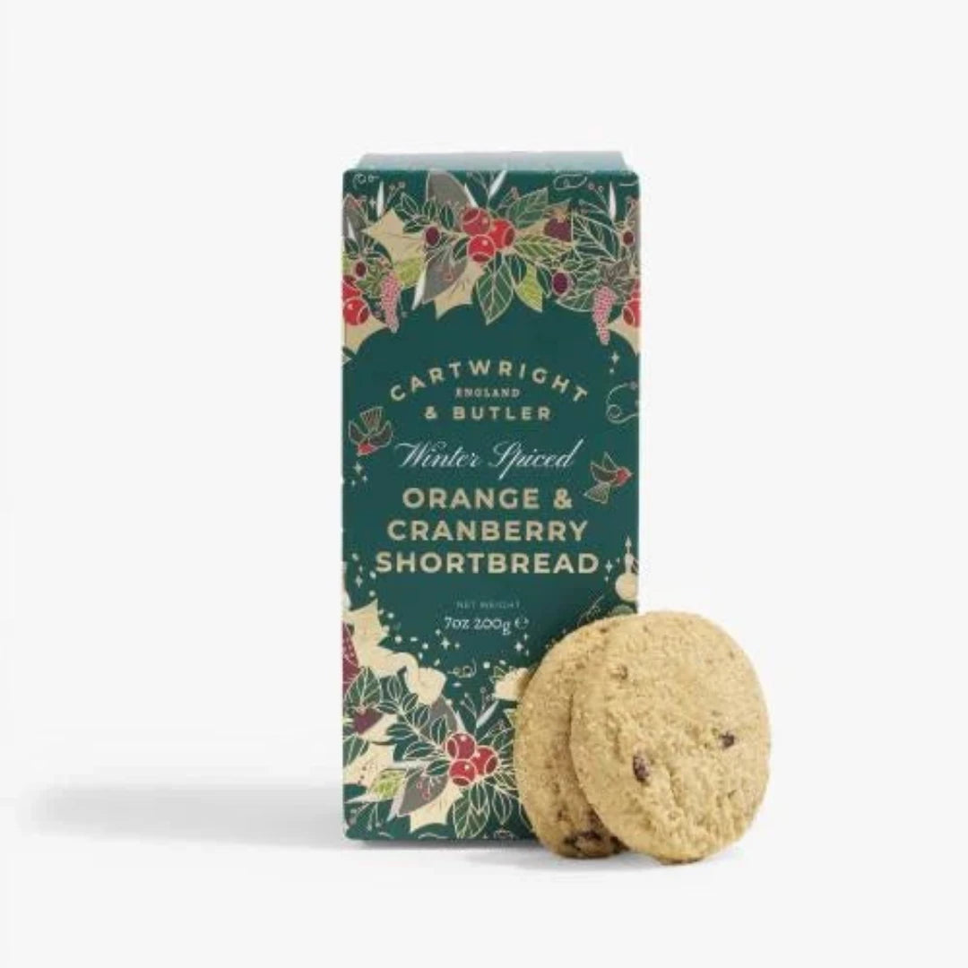 Cartwright & Butler | Spiced Orange & Cranberry Shortbread 200g – The ...
